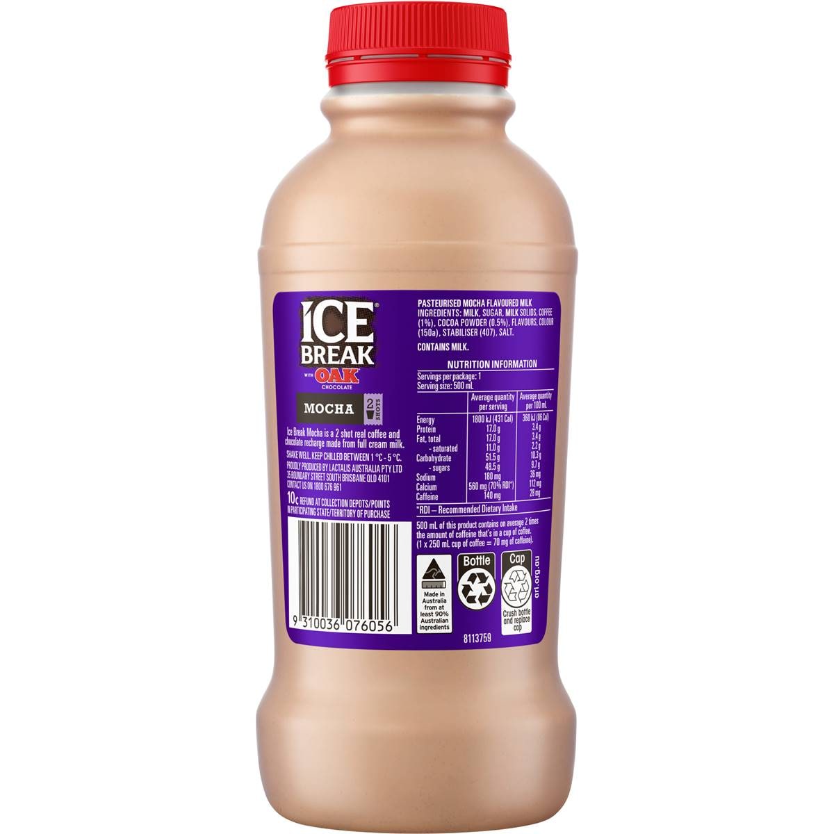 Ice Break Mocha - Oak Iced Coffee Flavoured Milk 500ml | Woolworths