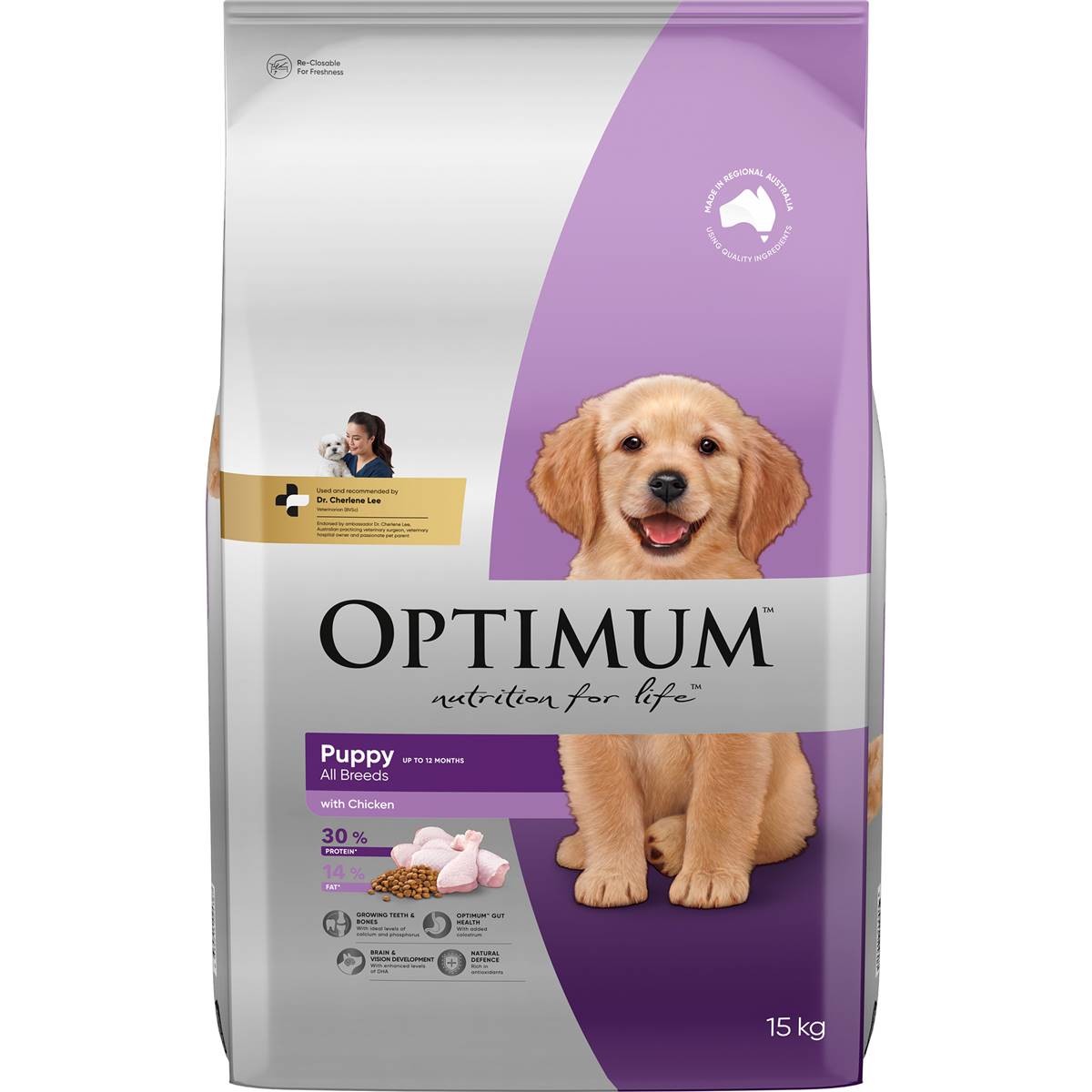 Optimum Puppy With Chicken Dry Dog Food 15kg Woolworths Optimum Puppy With Chicken Dry Dog Food 15kg Woolworths