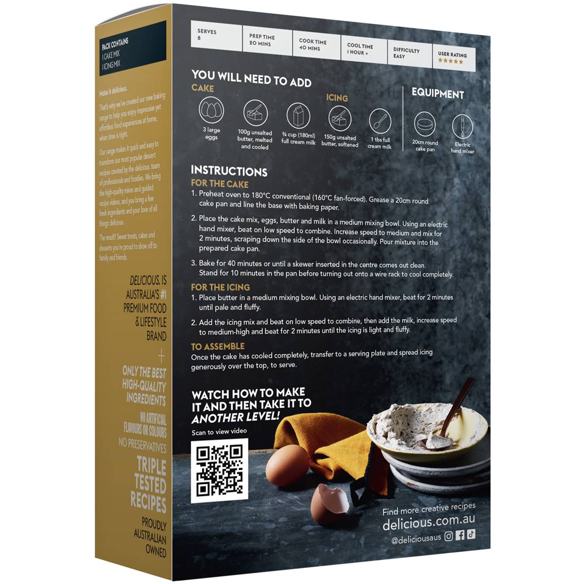 Delicious Cookies & Cream Cake Mix 560g | Woolworths