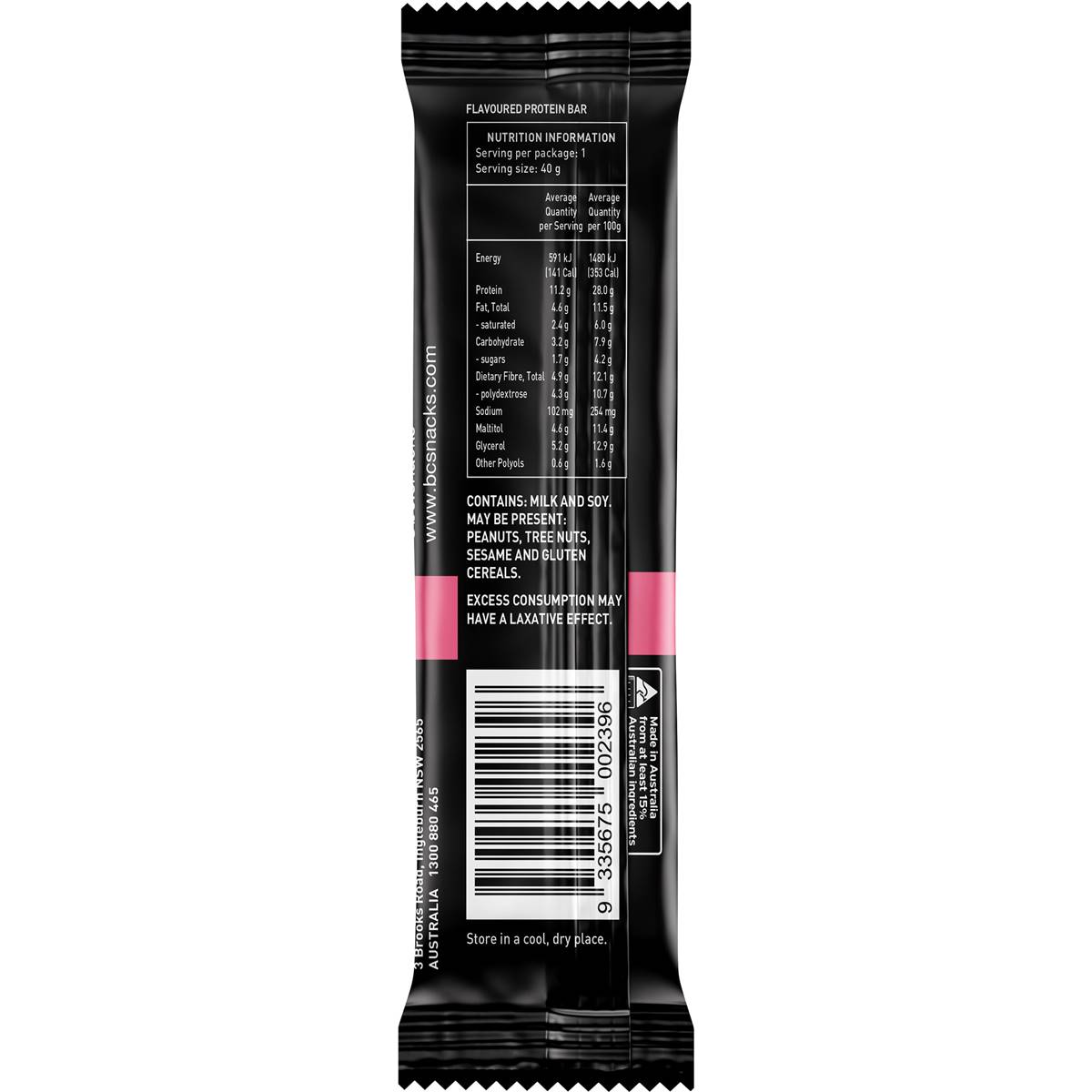 Bc Snacks Salted Caramel Fudge High Protein Bar 40g | Woolworths