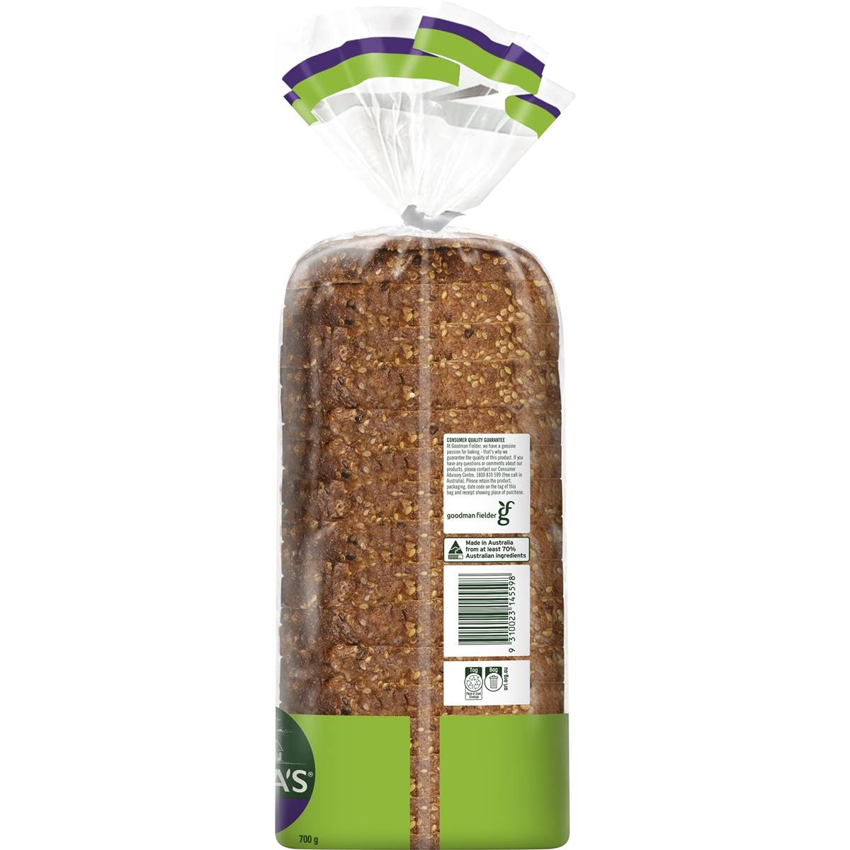 Helgas 50 Lower Carb 5 Seeds Loaf 700g Woolworths