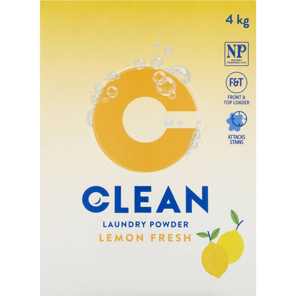 Clean Laundry Powder Lemon Fresh 4kg | Woolworths
