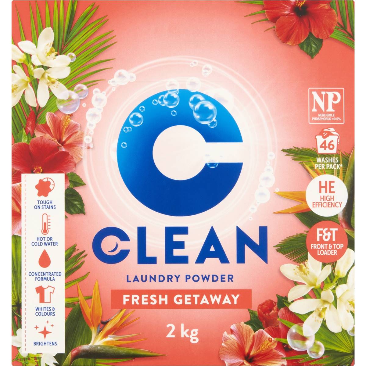 Clean Laundry Powder Fresh Getaway 2kg | Woolworths