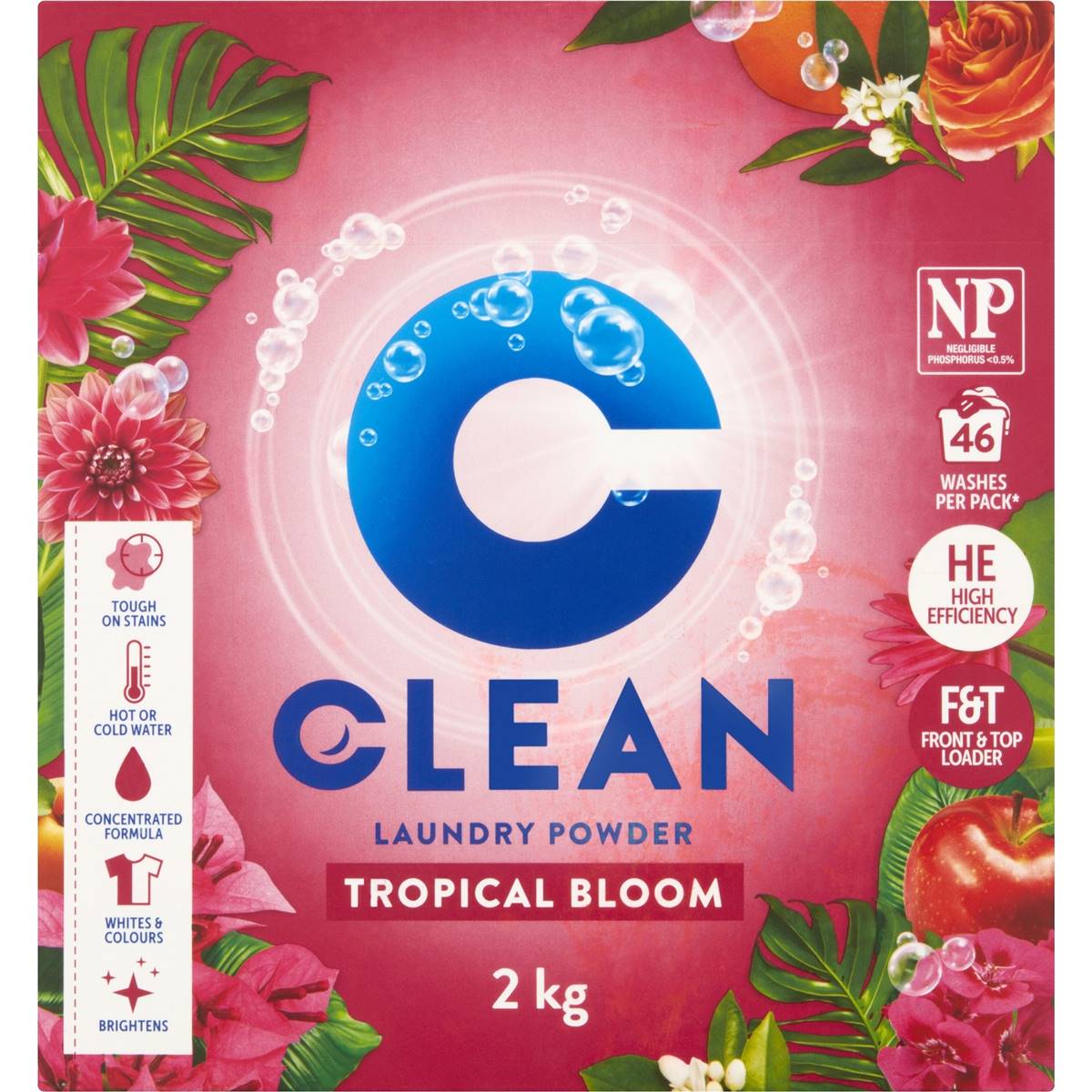 Clean Laundry Powder Tropical Bloom 2kg | Woolworths