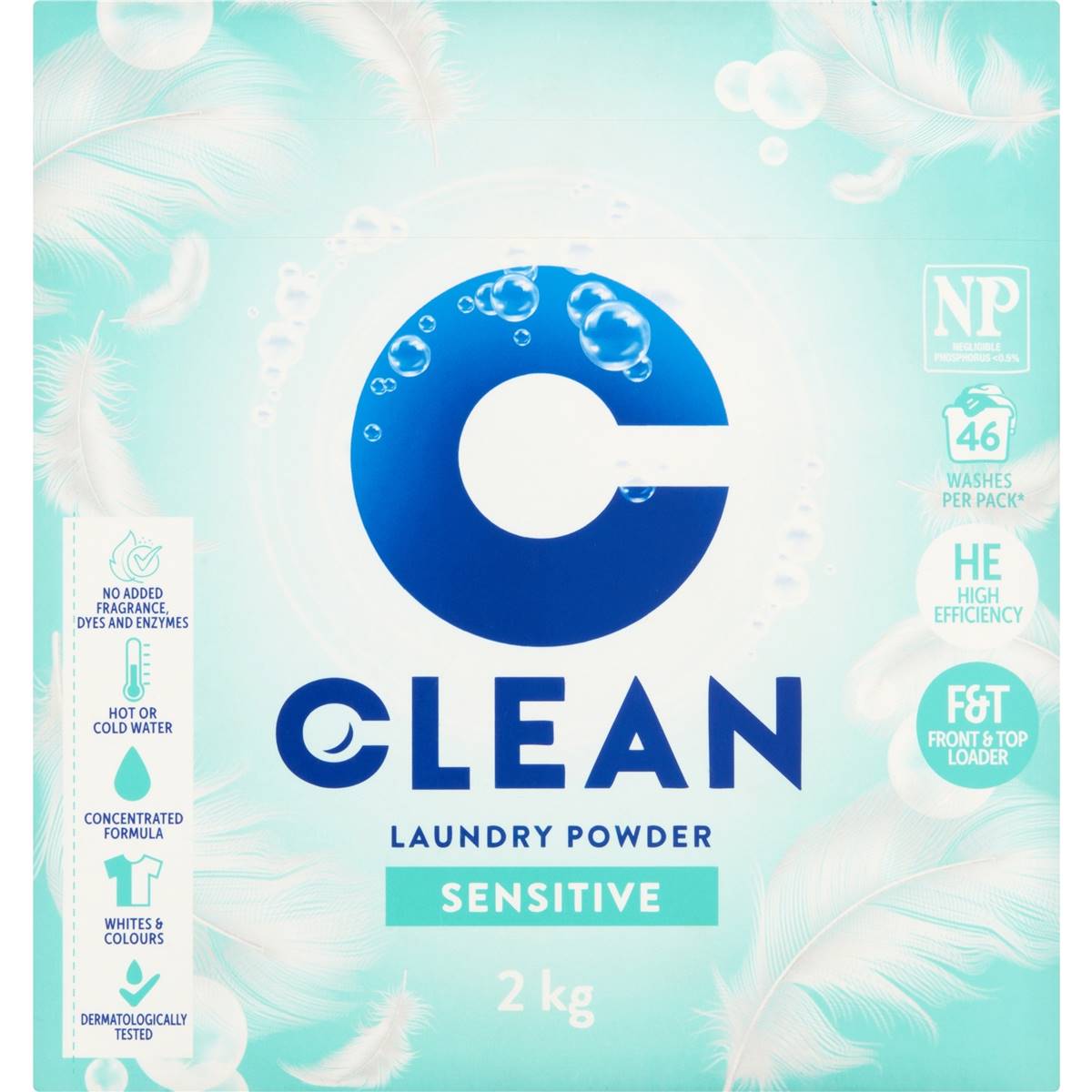 Clean Laundry Powder Sensitive 2kg | Woolworths