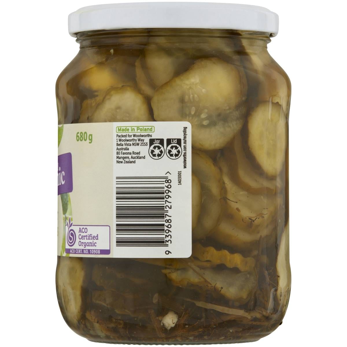 Macro Organic Burger Pickles 680g | Woolworths