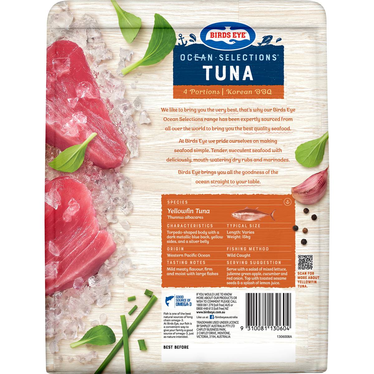 Birds Eye Ocean Selections Tuna Portions Korean Bbq Frozen Fish Fillet ...