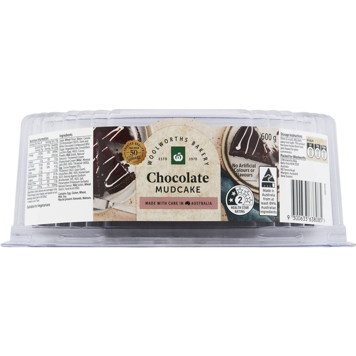 Woolworths Mud Cake Chocolate 600g | Woolworths