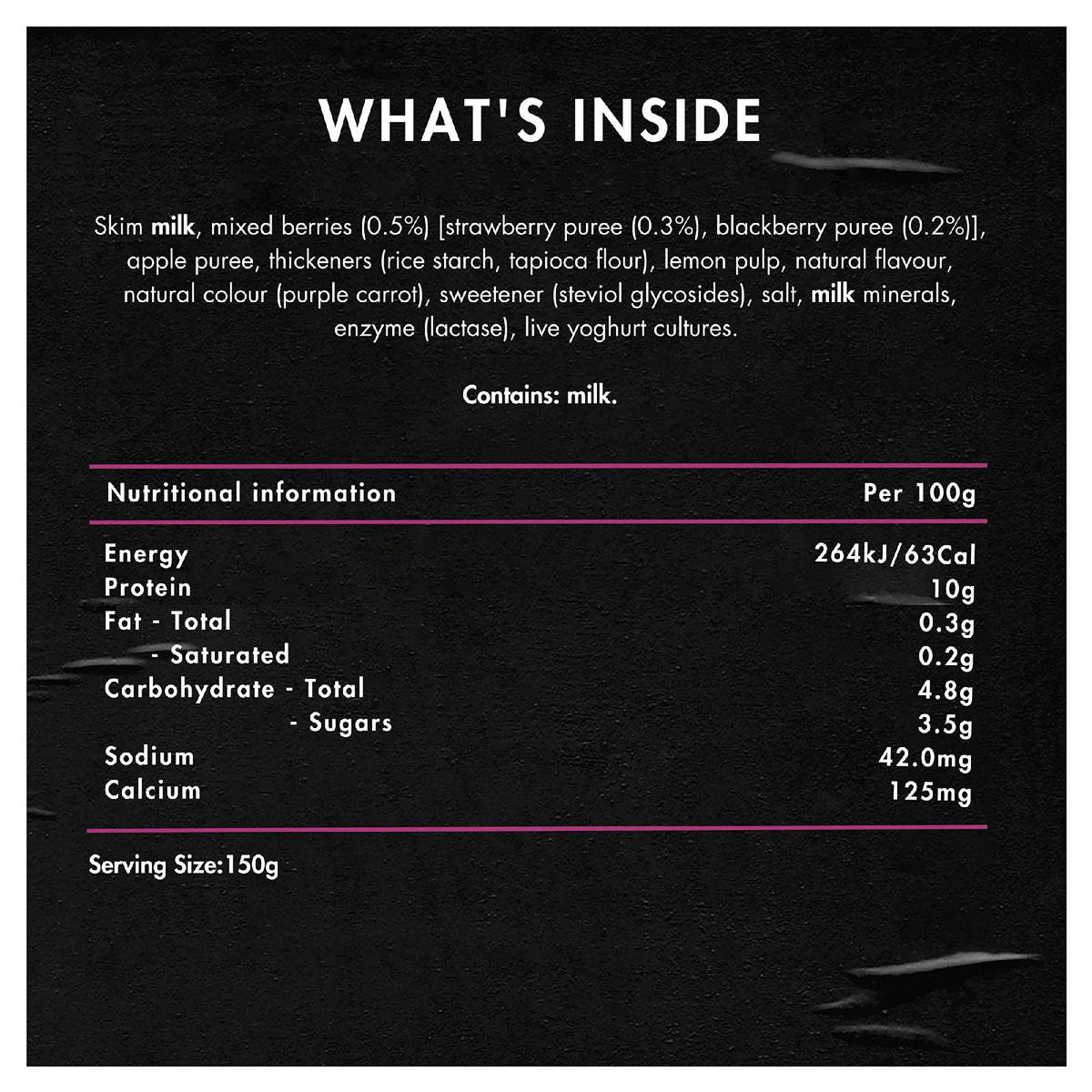 Yopro High Protein Yoghurt Pouch No Added Sugar Mixed Berries 150g ...