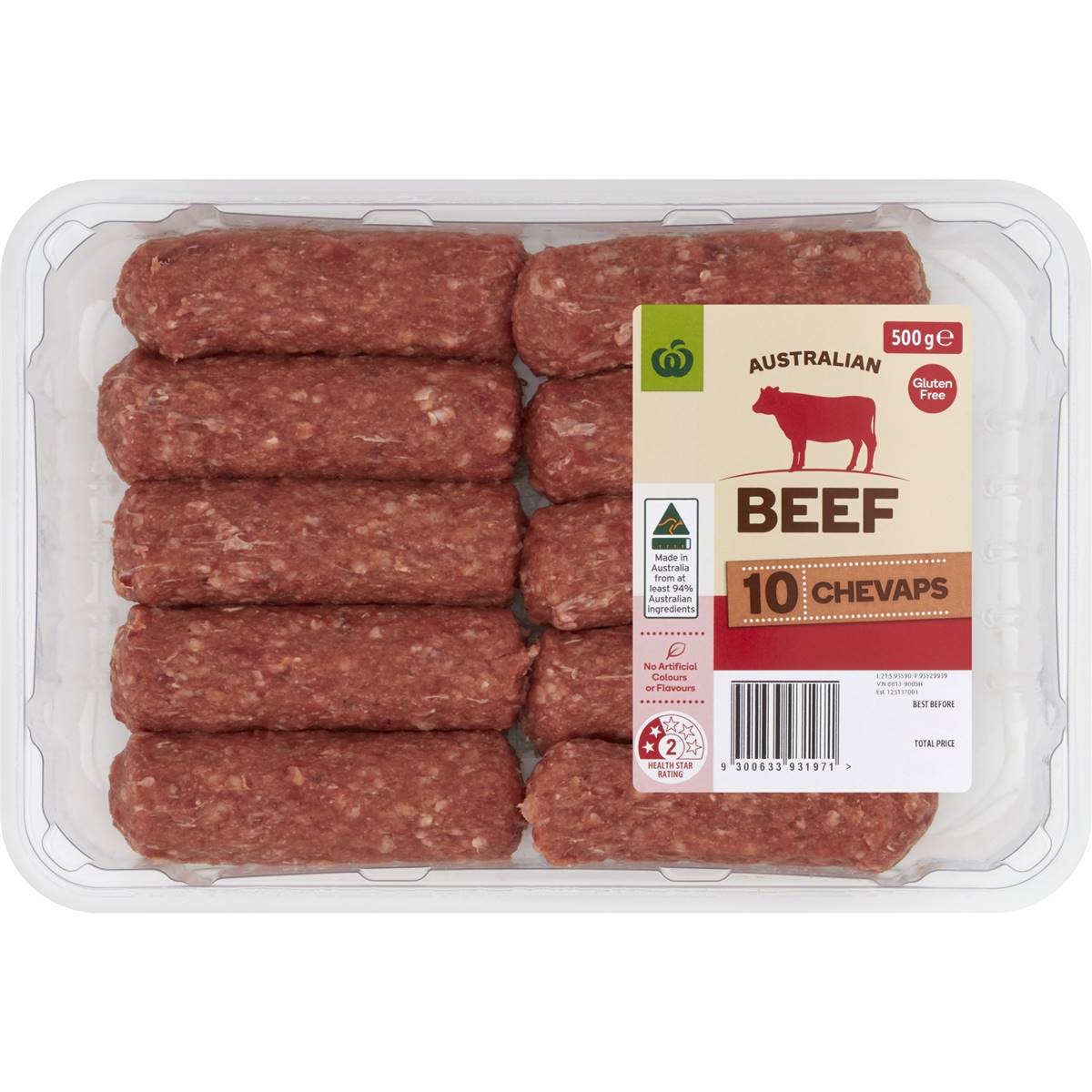 Woolworths Beef Chevaps 500g | Woolworths