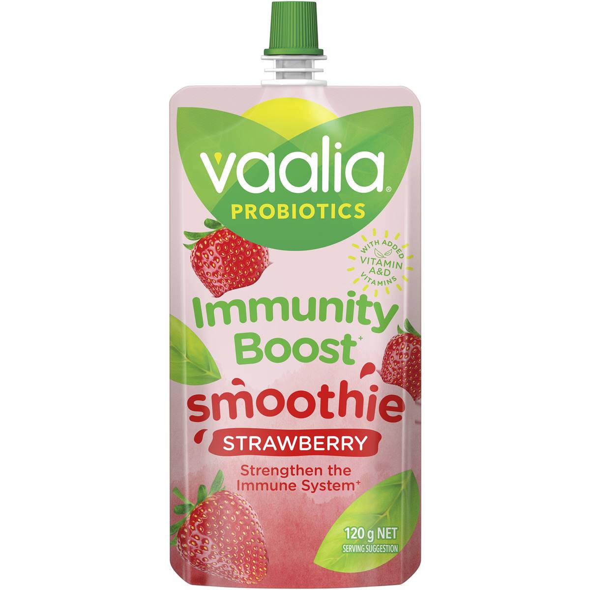 Vaalia Kids Immunity Boost Strawberry Smoothie Pouch 120g | Woolworths