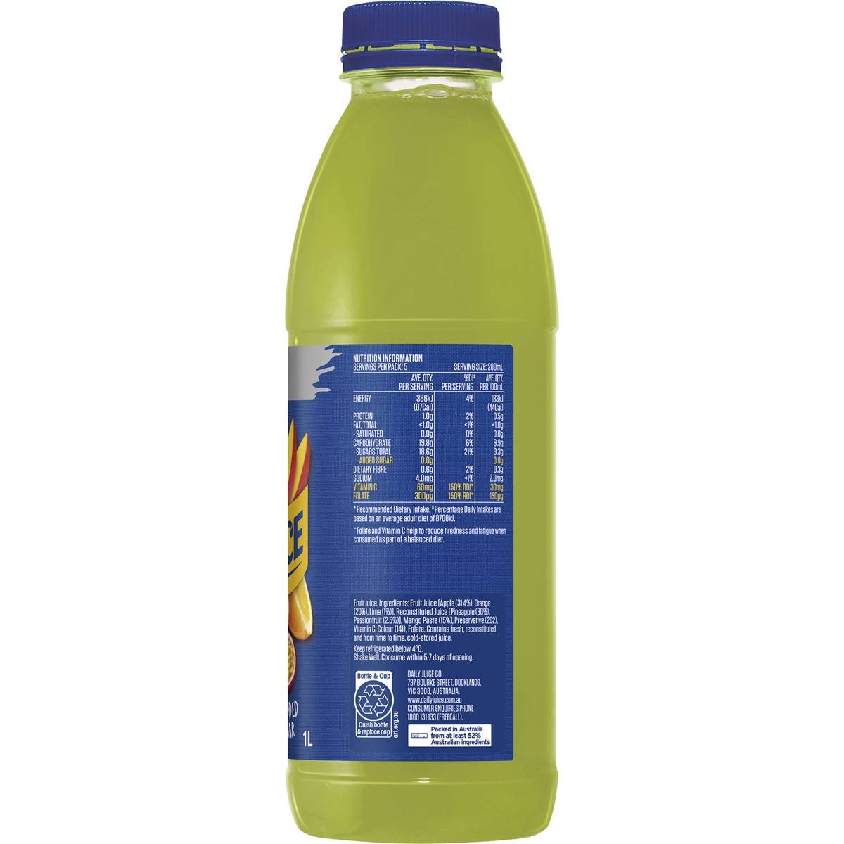 Daily Juice Co Green Blend & Folate 1l | Woolworths