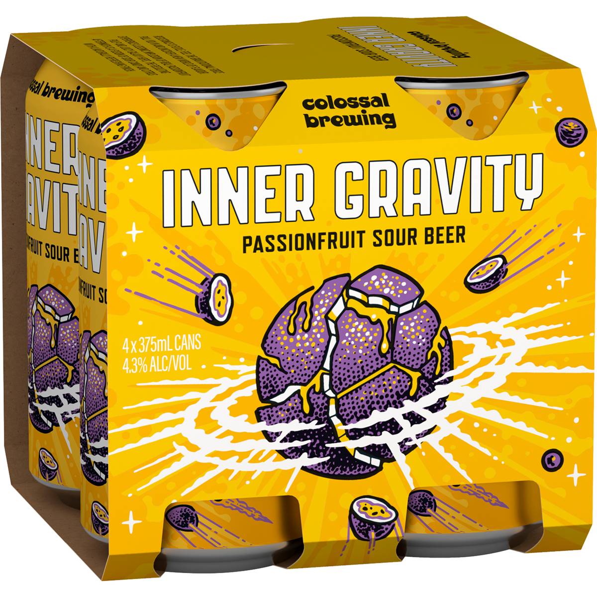 Colossal Brewing Inner Gravity Passionfruit Sour Beer Can 375ml ...