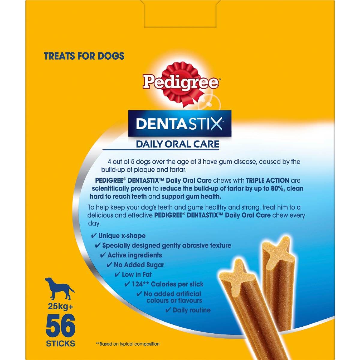 Pedigree Dentastix Large Dog Dental Treat 56 Pack | Woolworths