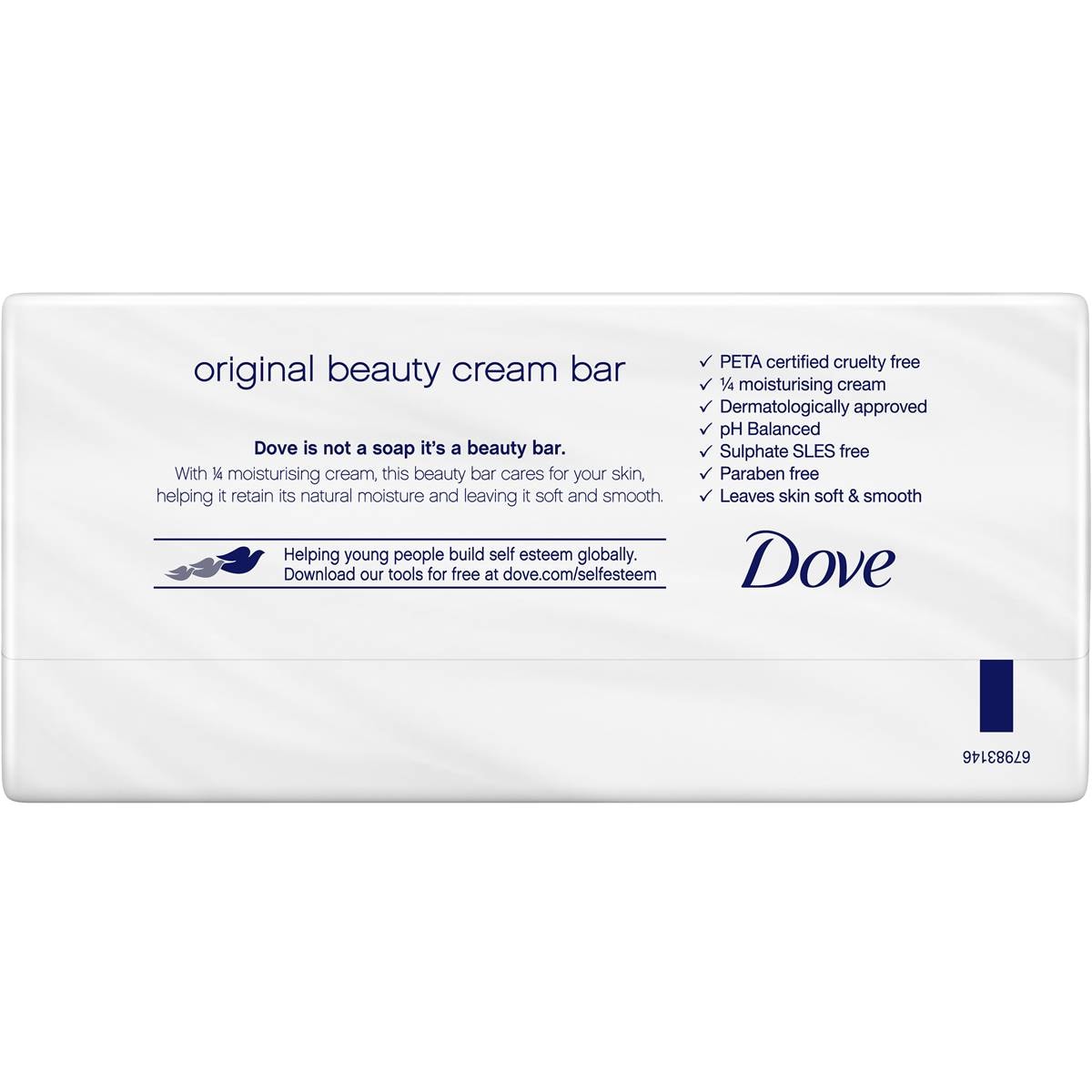 Dove Original Beauty Bar Soap 1/4 Moisturising 6x100g | Woolworths