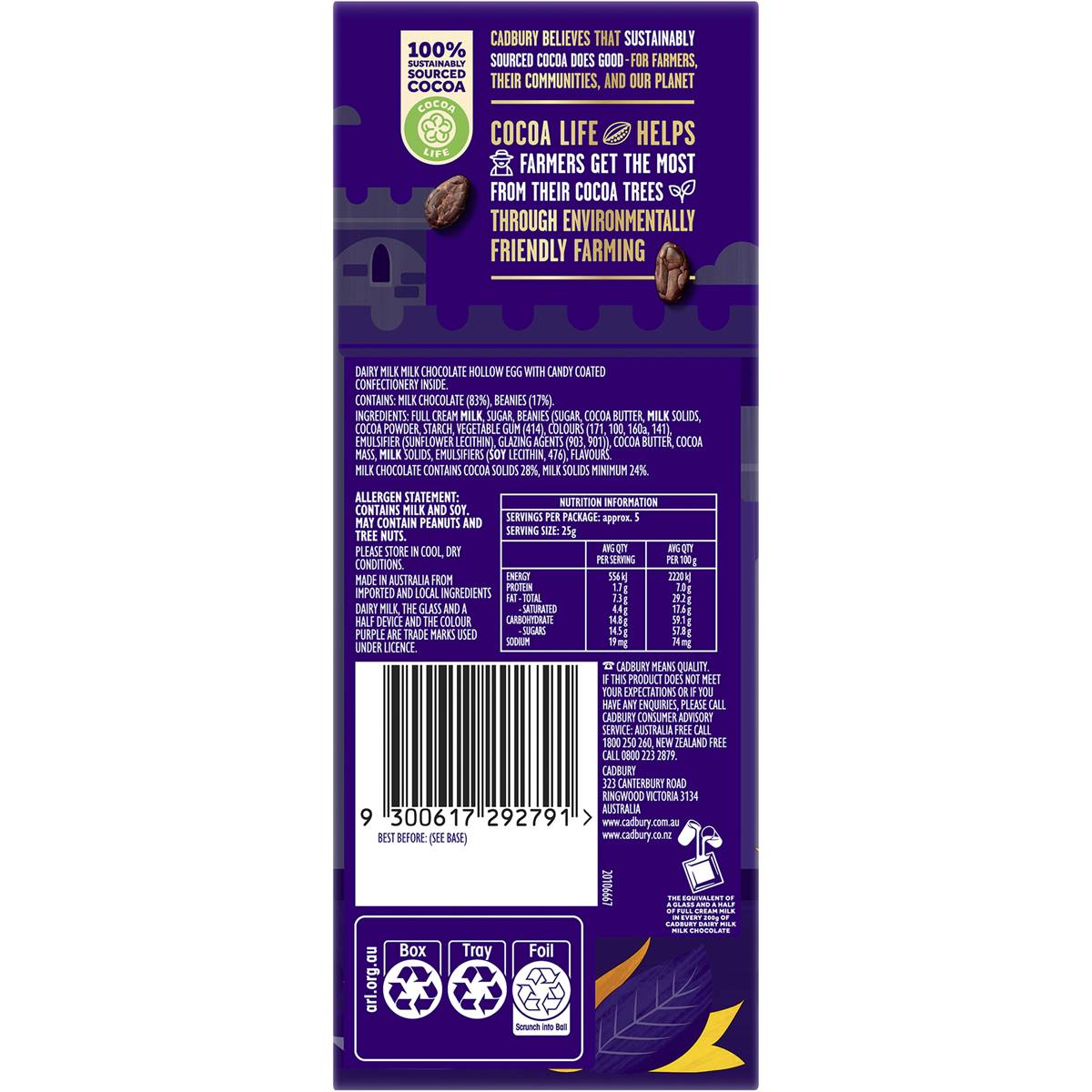 Cadbury Humpty Dumpty Chocolate Easter Egg 130g | Woolworths