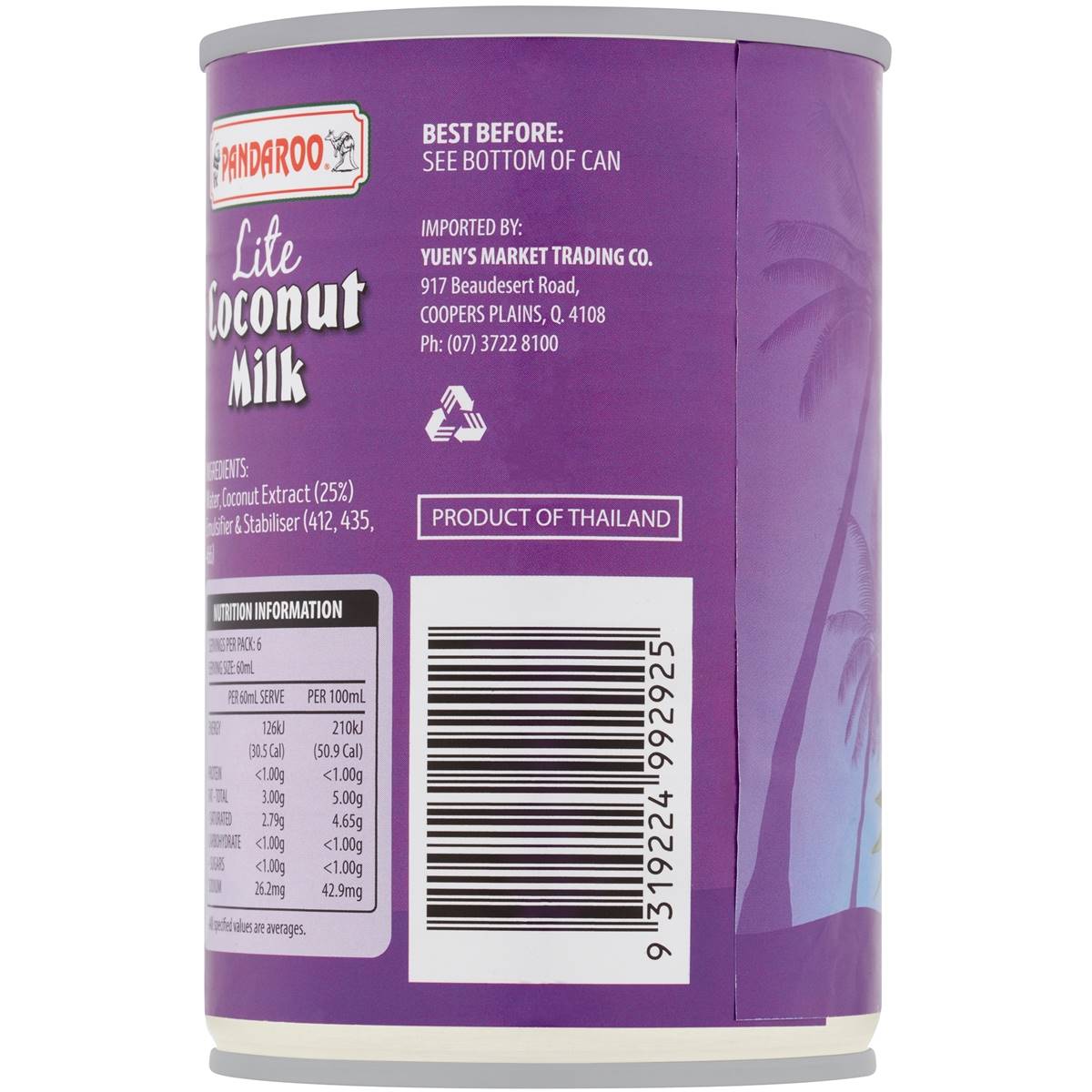 Pandaroo Lite Coconut Milk 400ml | Woolworths