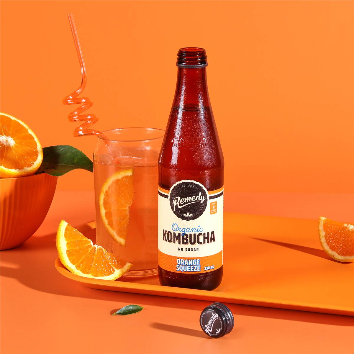 Remedy Kombucha Orange Squeeze 330ml | Woolworths