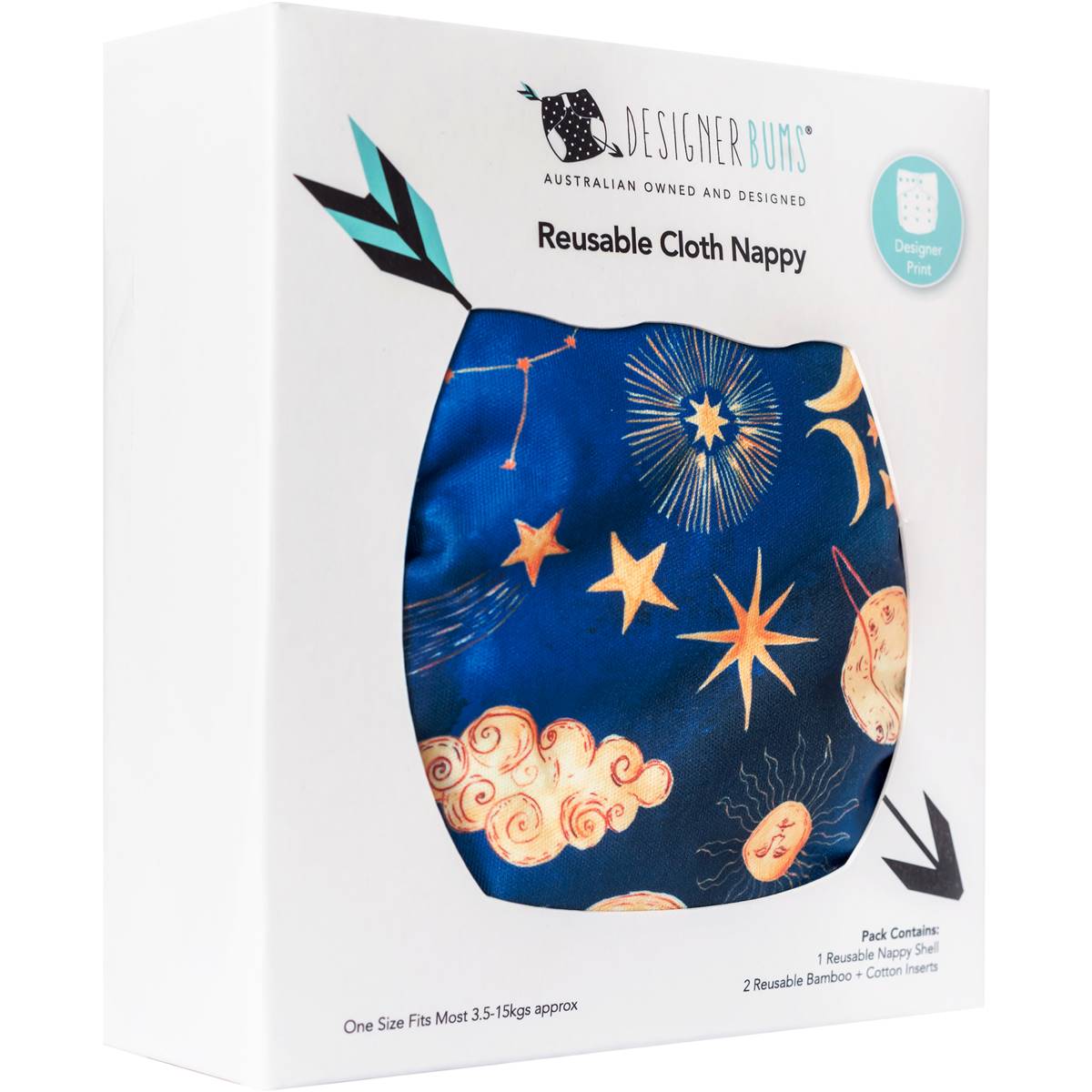 Designer Bums Australia Reusable Cloth Nappy Retro Assorted Each ...