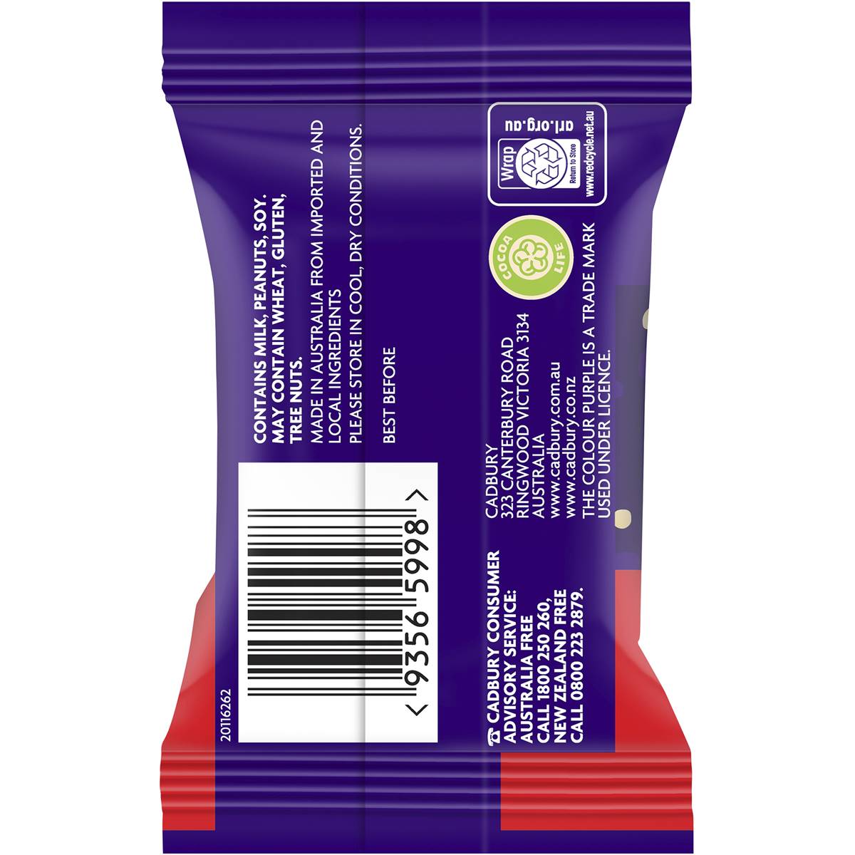 Cadbury Picnic Layers Chocolate Bar 34g | Woolworths