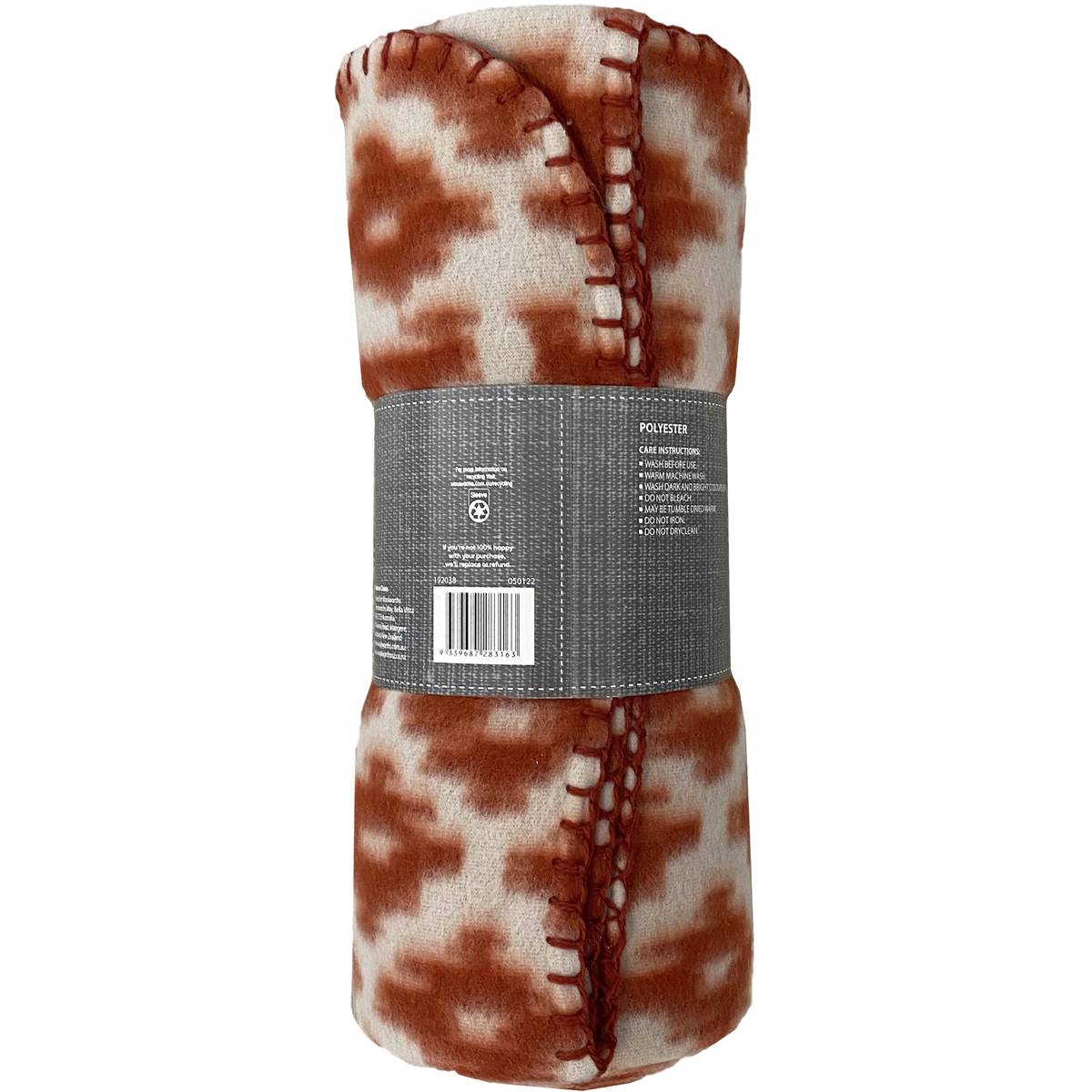 Inspire Patterned Fleece Throw Assorted Each | Woolworths