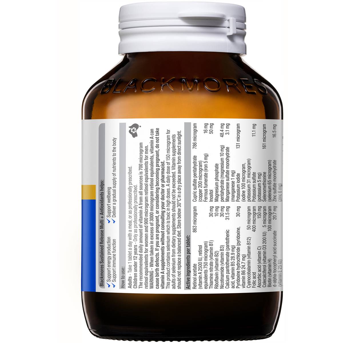 Blackmores Multivitamin & Antioxidant Tablets 125pk | Woolworths