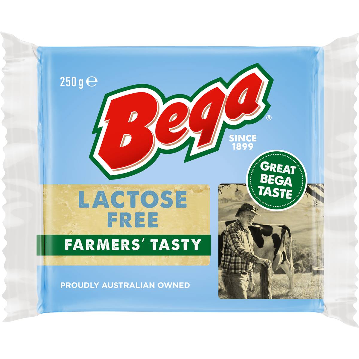 Bega Lactose Free Farmers Tasty Cheese Block 250g | Woolworths