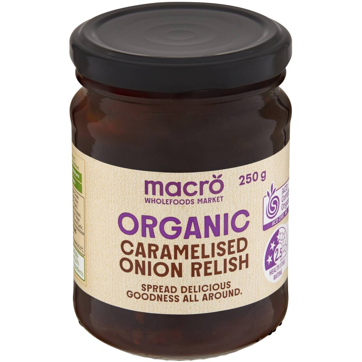Macro Organic Caramelised Onion Relish 250g | Woolworths
