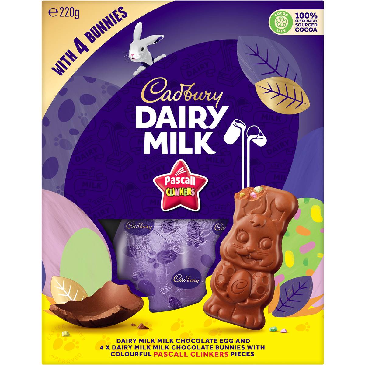 Cadbury Pascall Clinker Chocolate Easter Egg Gift Box 220g | Woolworths