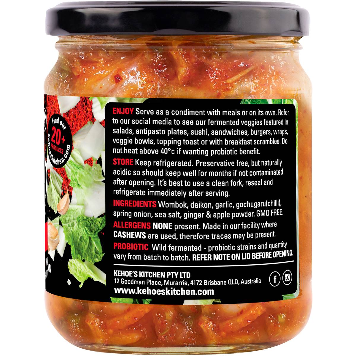 Kehoe's Kitchen Red Kimchi 410g | Woolworths