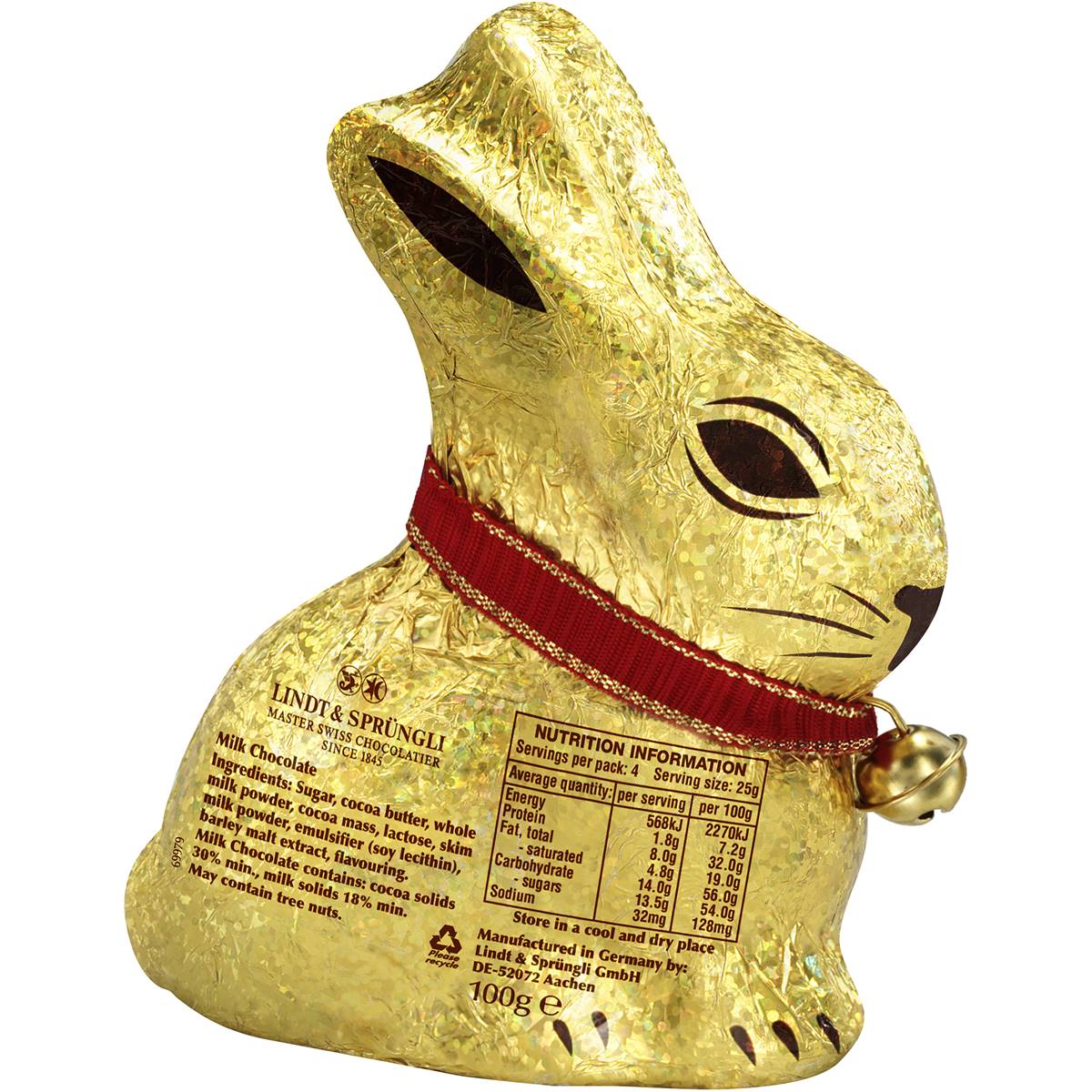 Lindt Gold Bunny 70th Anniversary Edition 100g | Woolworths
