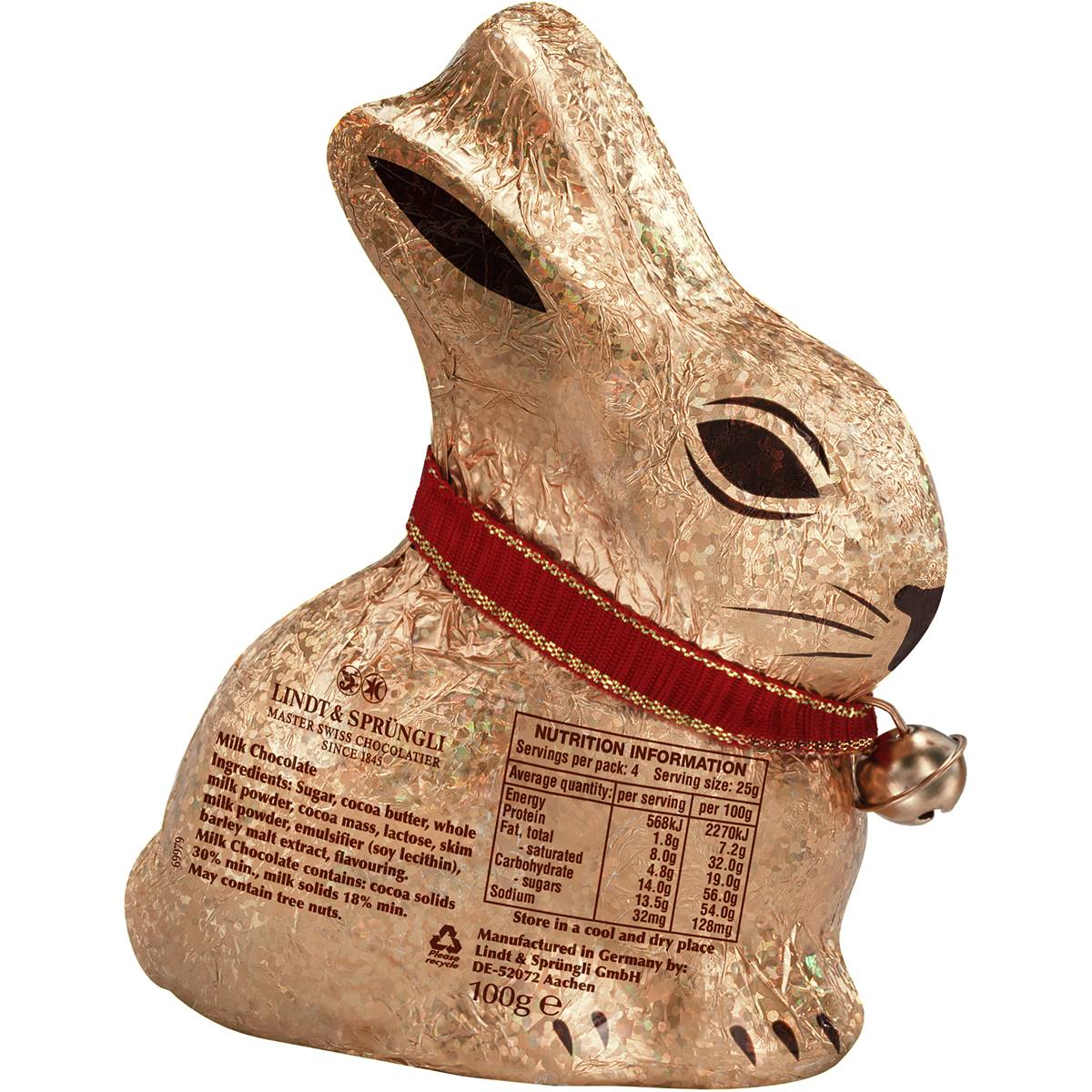Lindt Gold Bunny 70th Anniversary Edition 100g | Woolworths