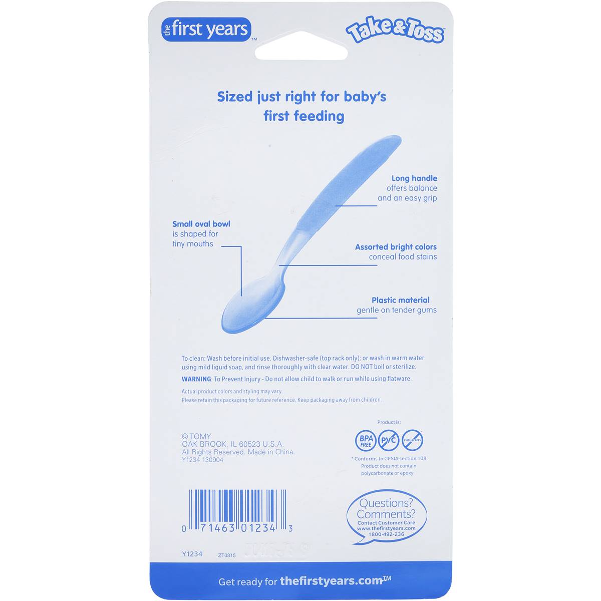 The First Years Take & Toss Cutlery Feeding Spoons Infant 12 Pack ...