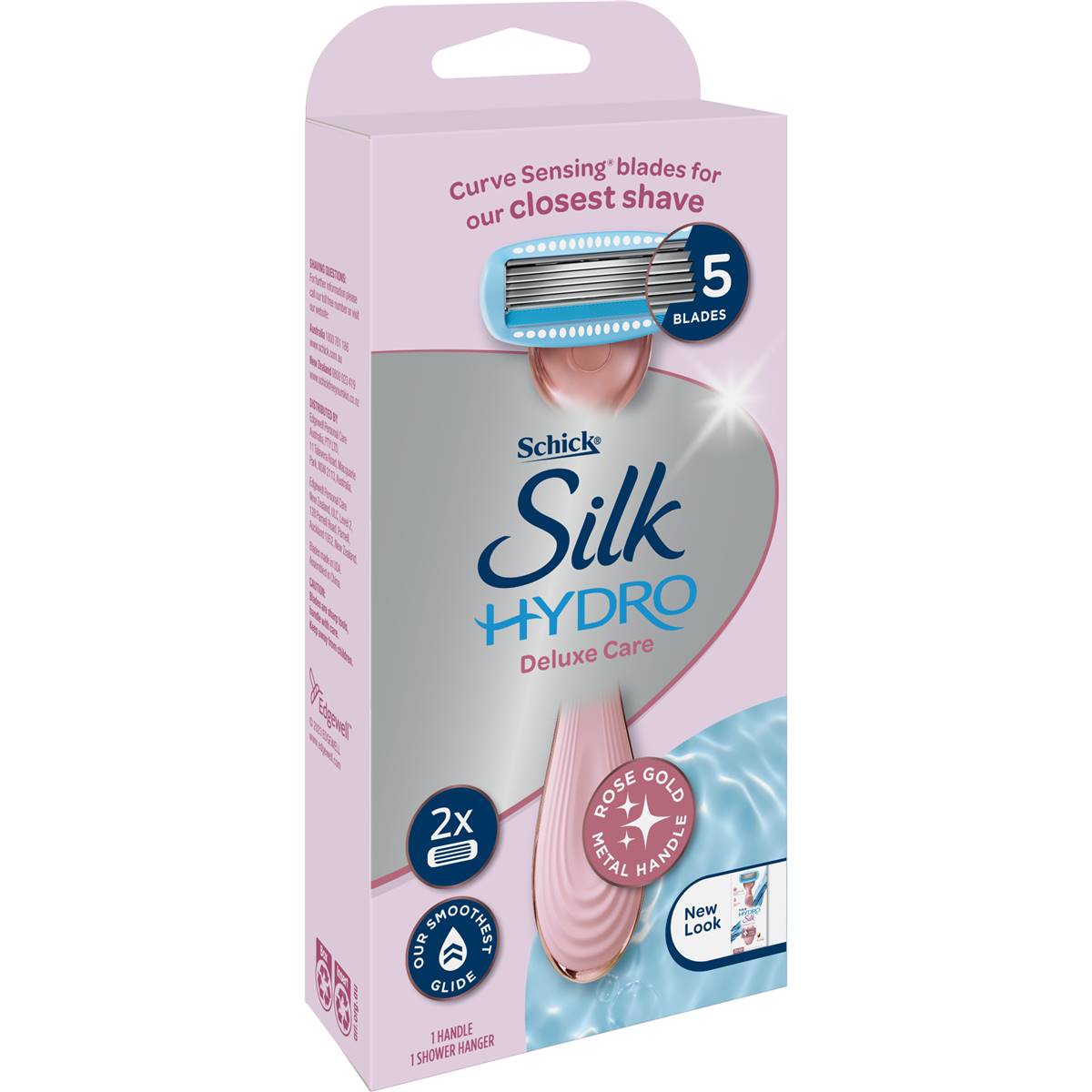 Schick Hydro Silk Deluxe Care Razor With 2 Cartridge Set Each | Woolworths