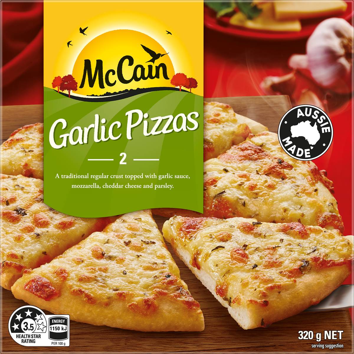 Mccain Pizza Garlic 320g | Woolworths