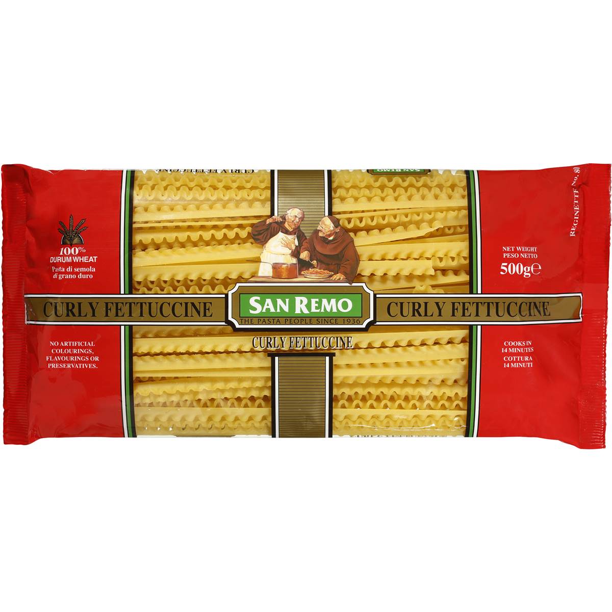 San Remo Fettuccine Curly Pasta No 80 500g | Woolworths