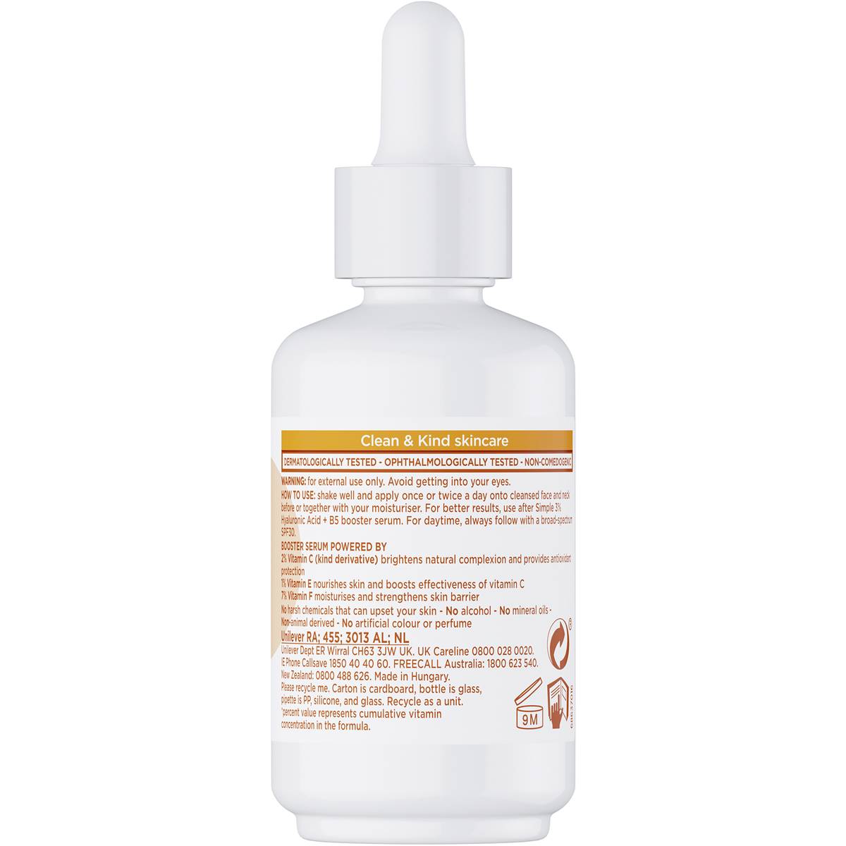 Simple 10 Vitamins C E And F Booster Serum 30ml Woolworths