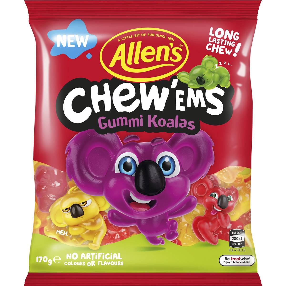 Allen's Chew'ems Gummi Koalas 170g | Woolworths