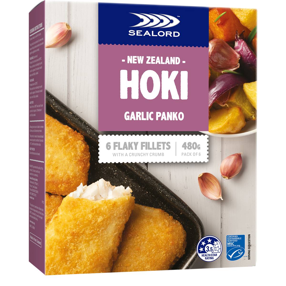 Sealord New Zealand Garlic Panko Hoki 480g | Woolworths