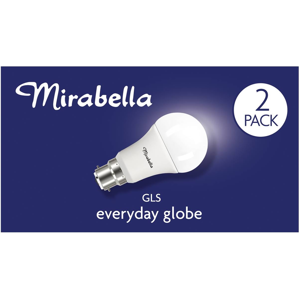 Mirabella Led Gls Bayonet Cap 9w 806lm Warm White Light Globe 2 Pack ... Mirabella Led Gls Bayonet Cap 9w 806lm Warm White Light Globe 2 Pack ...