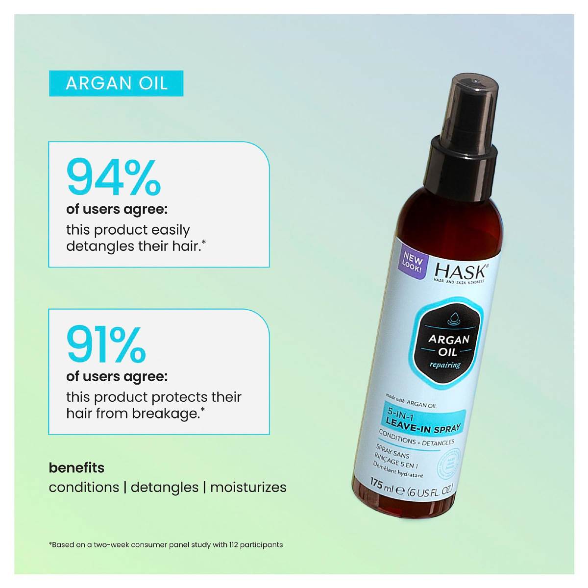 Hask Argan Oil 5-in-1 Leave-in Spray 175ml | Woolworths