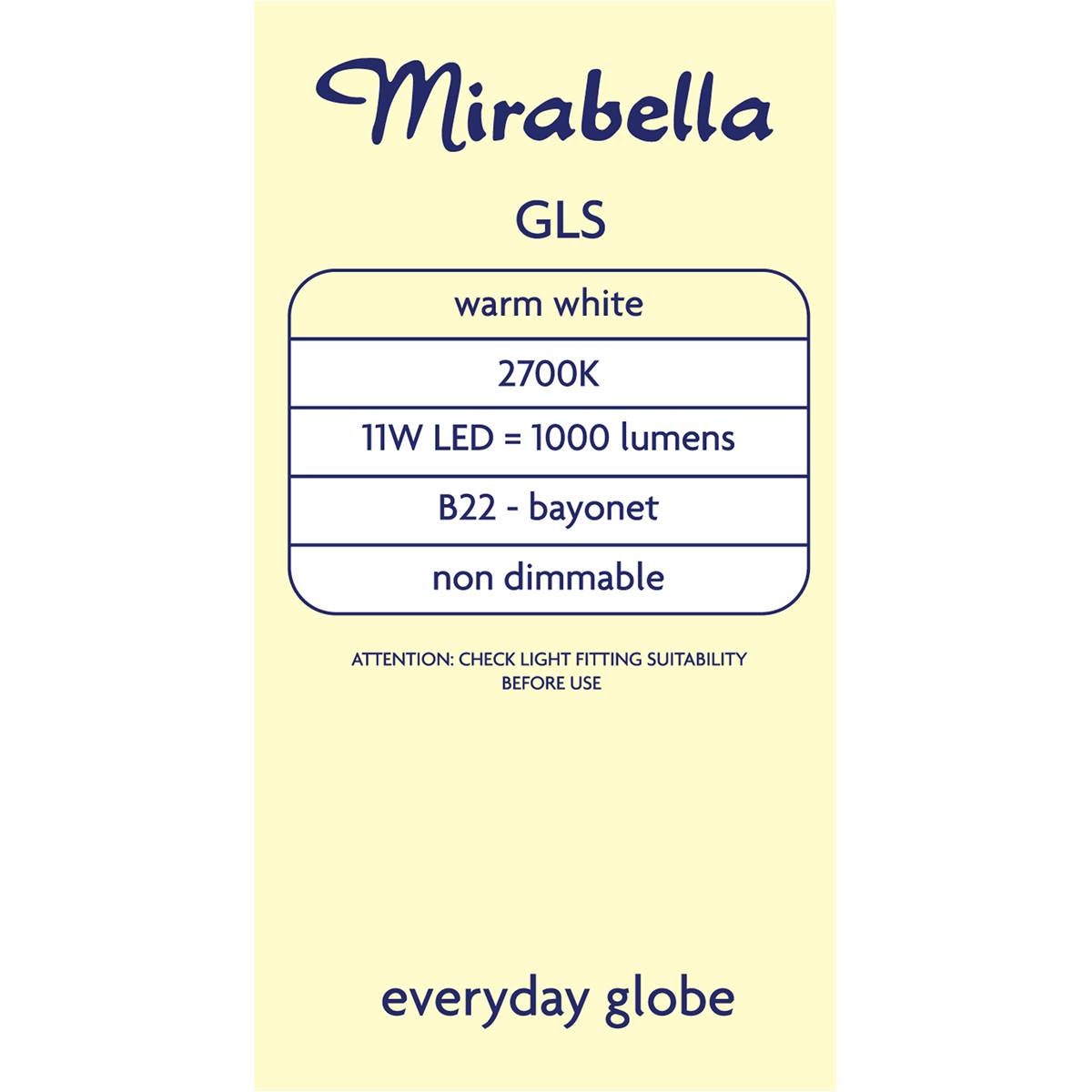 Mirabella Led Gls Bc 11w 1000lm Warm White 2 Pack | Woolworths Mirabella Led Gls Bc 11w 1000lm Warm White 2 Pack | Woolworths