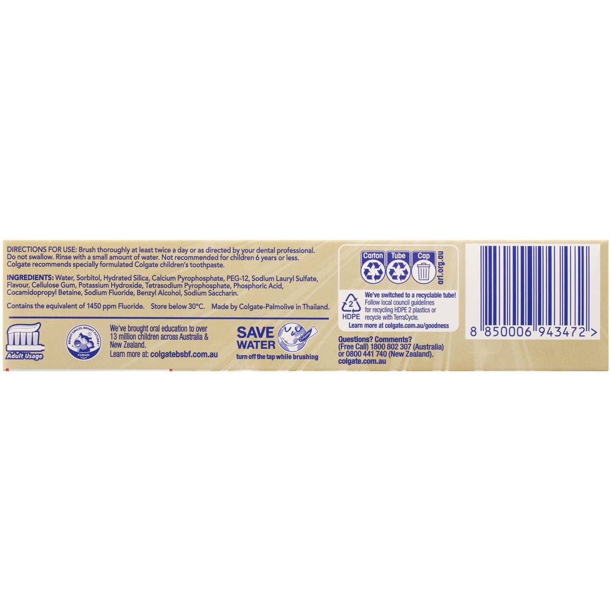Colgate Advanced Whitening Tartar Control Toothpaste 115g | Woolworths