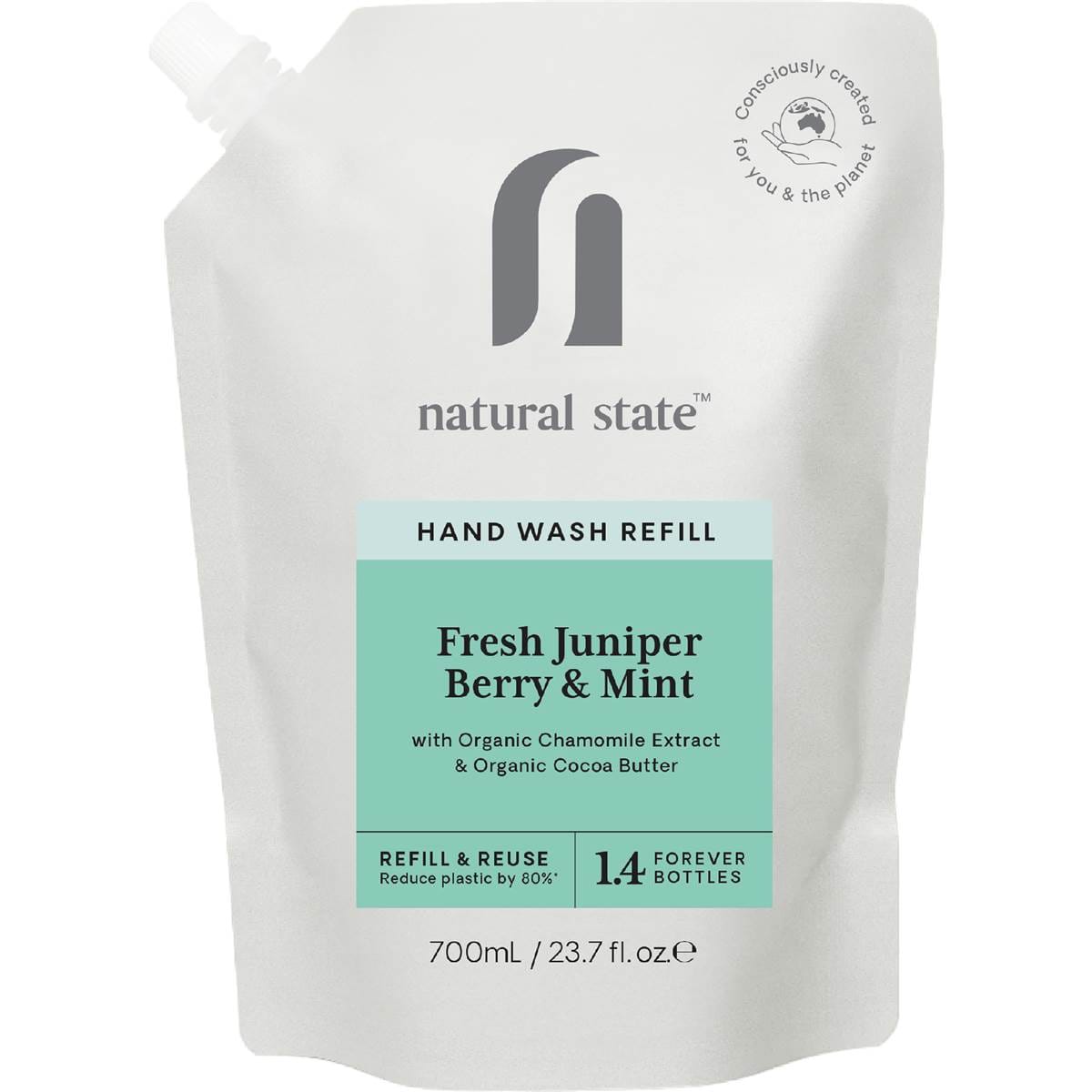 Natural State Fresh Juniper Hand Wash Refill 700ml | Woolworths