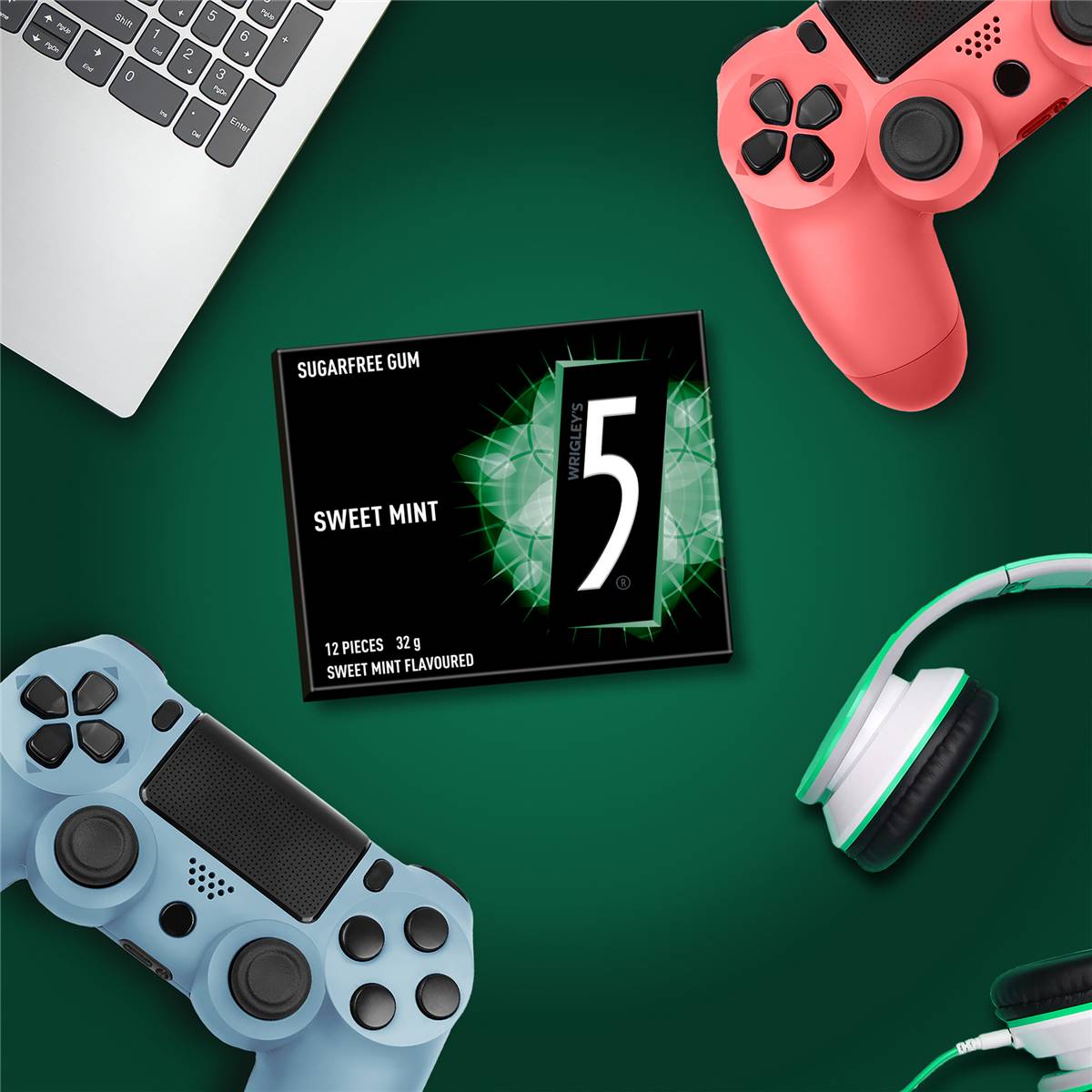 Wrigley's 5 Chewing Gum Sweet Mint 12 Pack | Woolworths