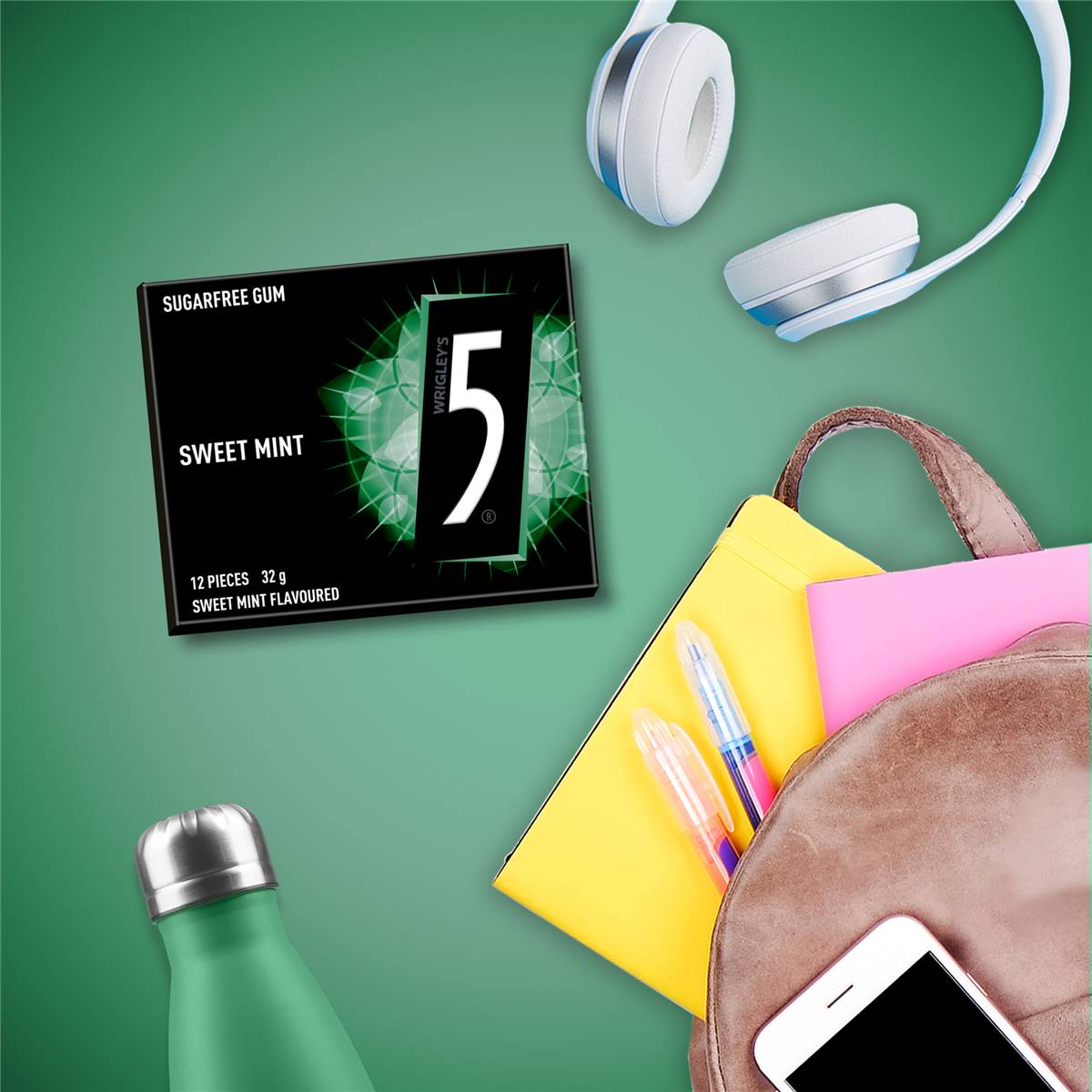 Wrigley's 5 Chewing Gum Sweet Mint 12 Pack | Woolworths