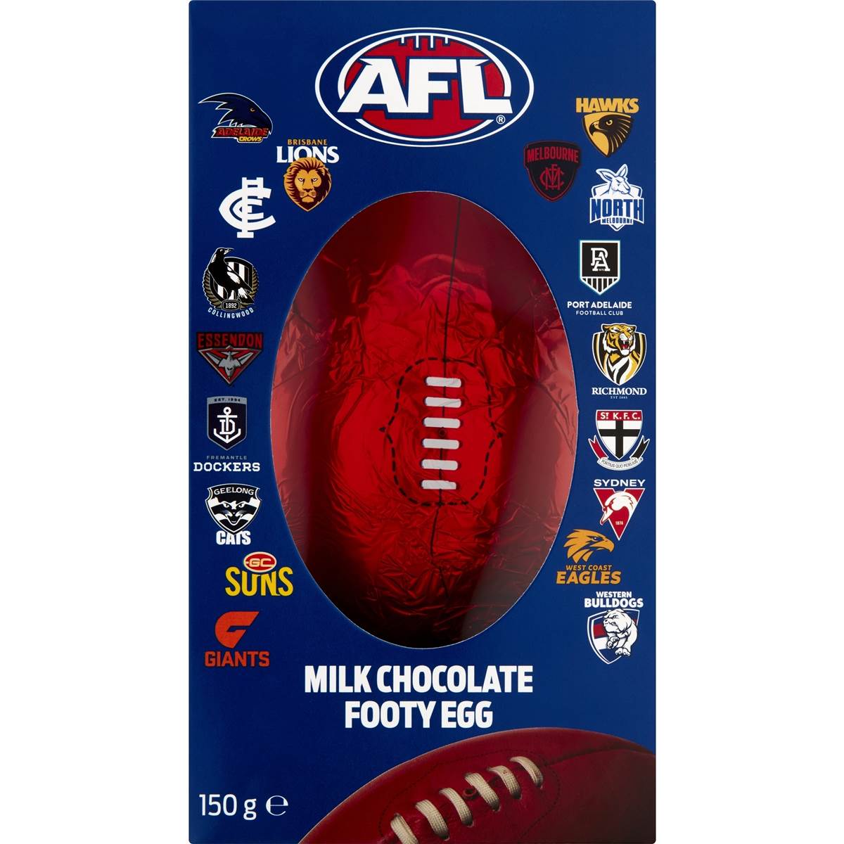 Afl Milk Chocolate Footy Easter Egg 150g | Woolworths