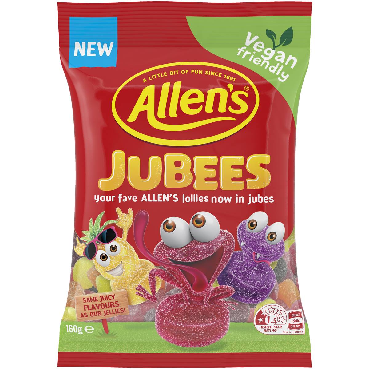 Allen's Jubees 160g | Woolworths