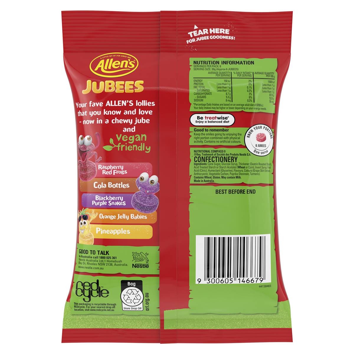 Allen's Jubees 160g | Woolworths
