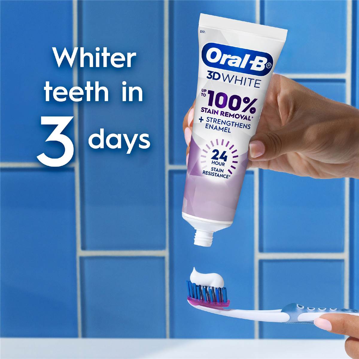 Oral-b 3d White Enamel Strong Whitening Toothpaste 95g | Woolworths